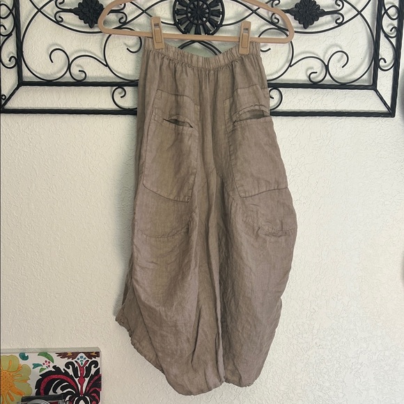 Meo Meli | Pants & Jumpsuits | Meo Meli Relaxed Fit Brown Linen Pants ...